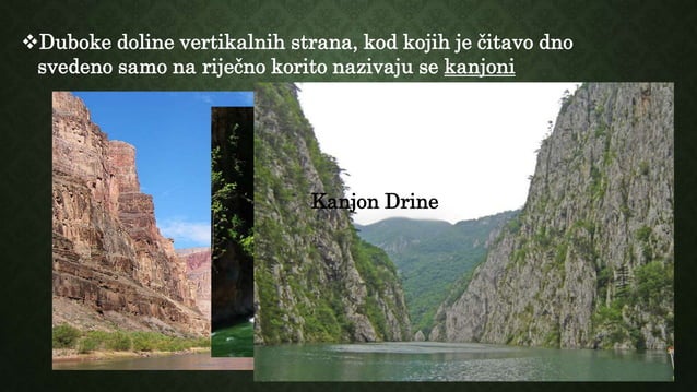 Oblici reljefa nastali radom spoljašnjih sila | PPTX