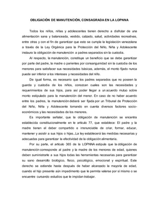 Obligacion de Manutención | DOCX