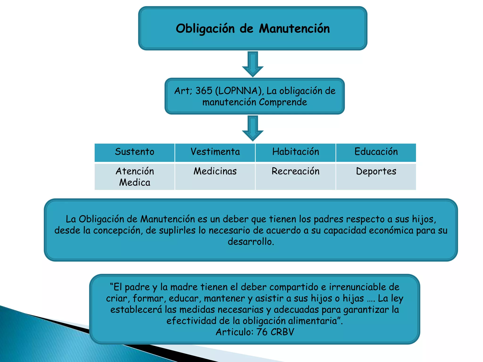 Obligacion de manutencion | PPTX | Law