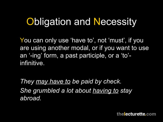 Obligation and Necessity | PPT