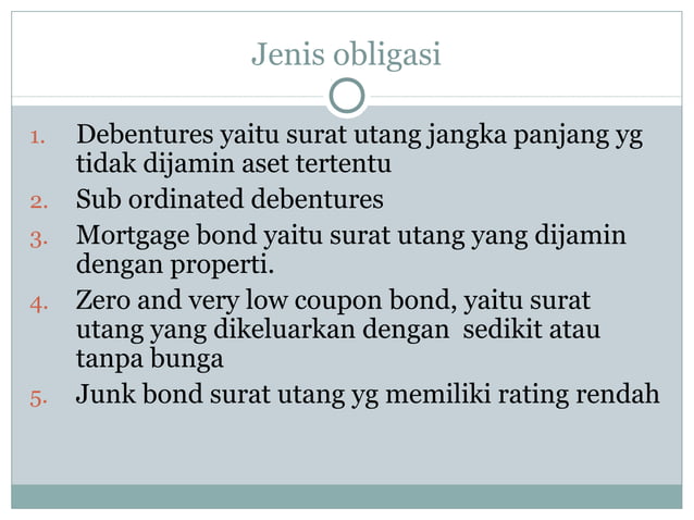 Obligasi | PPT