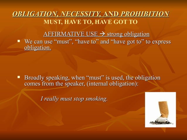 Obligation, Necessity, And Prohibition | PPT