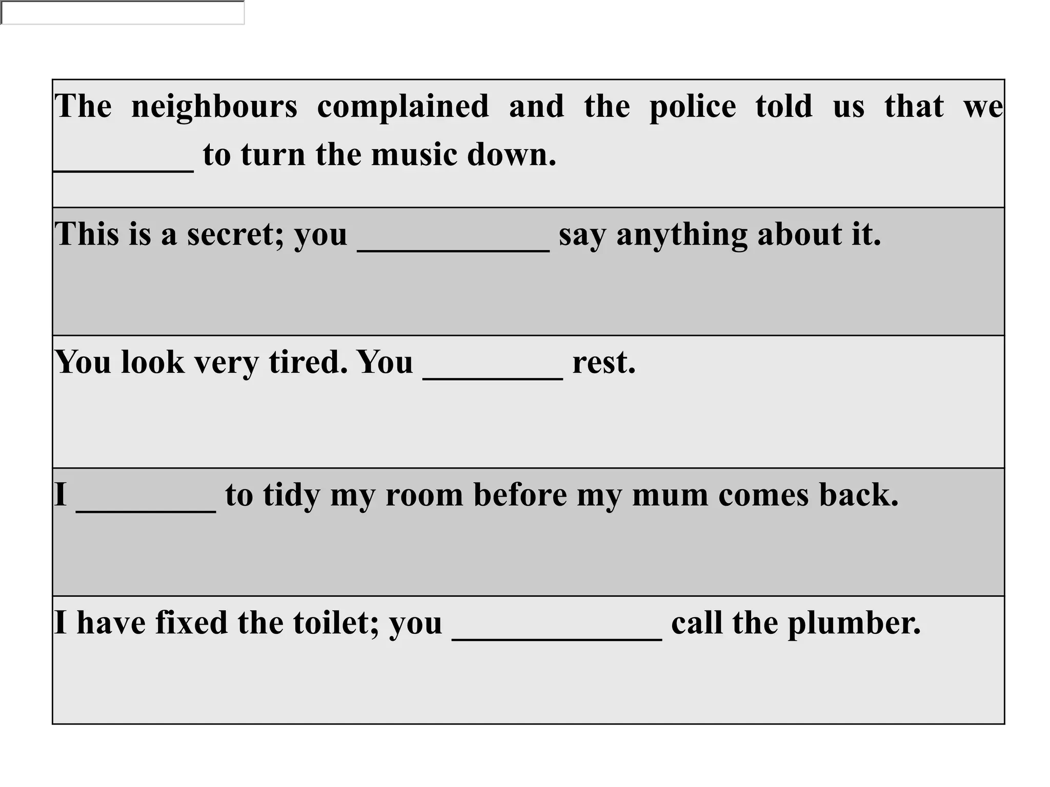 Obligation, advice, prohibition (exercise) | PPTX