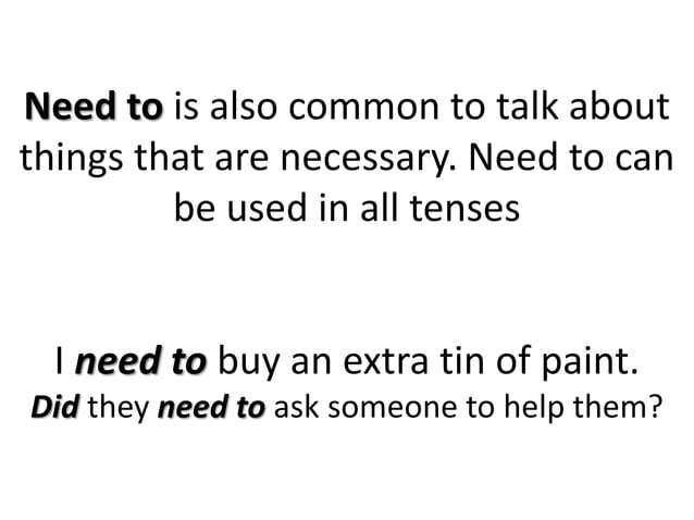 Obligation, necessity, prohibition, advice | PPTX