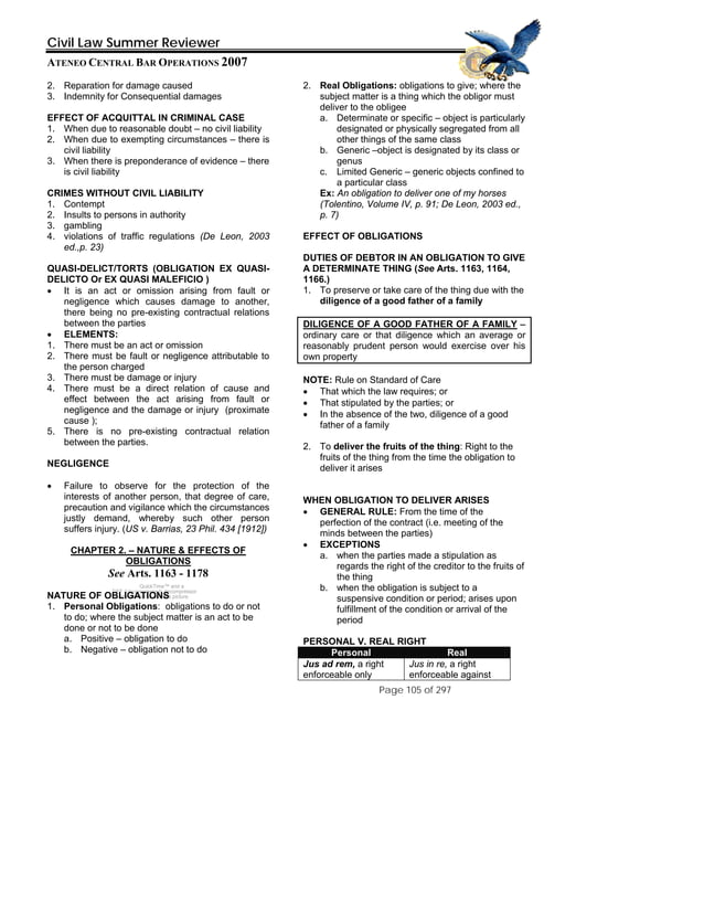 Obligations and-contracts reviewer | PDF