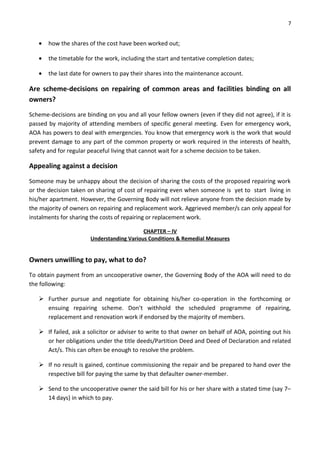 Obligatory repairs and maintenance of common areas and facilities | DOC