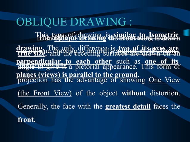 Oblique drawing | PPSX