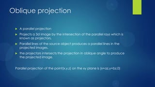 Oblique parallel projection | PPTX
