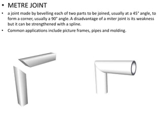 Oblique shouldered joints | PPTX