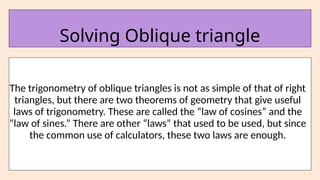 Oblique Triangle (Law of Sine).pptxuyutfg | PPT