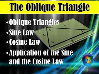 Oblique triangles | PPTX