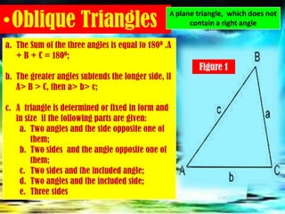 Oblique triangles | PPTX