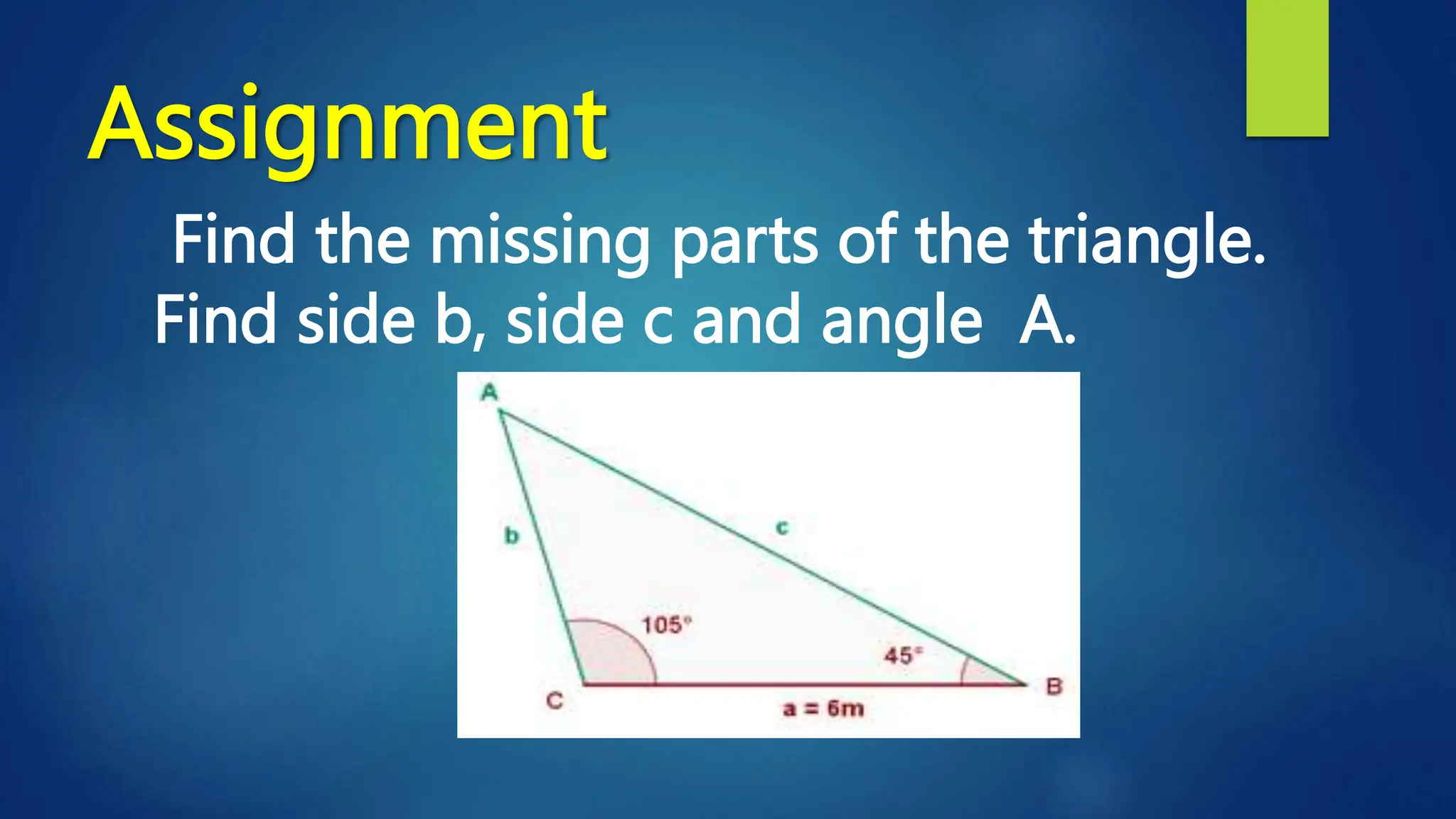 OBLIQUE TRIANGLES fourth quarter lesson in math grade 9 | PPTX