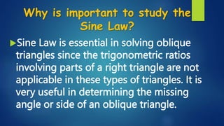 OBLIQUE TRIANGLES fourth quarter lesson in math grade 9 | PPTX