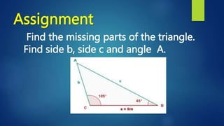 OBLIQUE TRIANGLES fourth quarter lesson in math grade 9 | PPTX