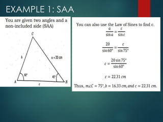Oblique Triangles Using The Law of Sines and Law of Cosines.ppt