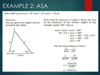 Oblique Triangles Using The Law of Sines and Law of Cosines.ppt