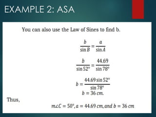 Oblique Triangles Using The Law of Sines and Law of Cosines.ppt