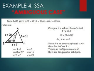 Oblique Triangles Using The Law of Sines and Law of Cosines.ppt