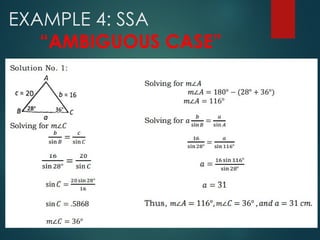 Oblique Triangles Using The Law of Sines and Law of Cosines.ppt