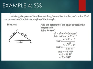 Oblique Triangles Using The Law of Sines and Law of Cosines.ppt