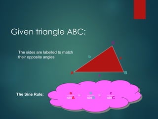 Oblique Triangles Using The Law of Sines and Law of Cosines.ppt