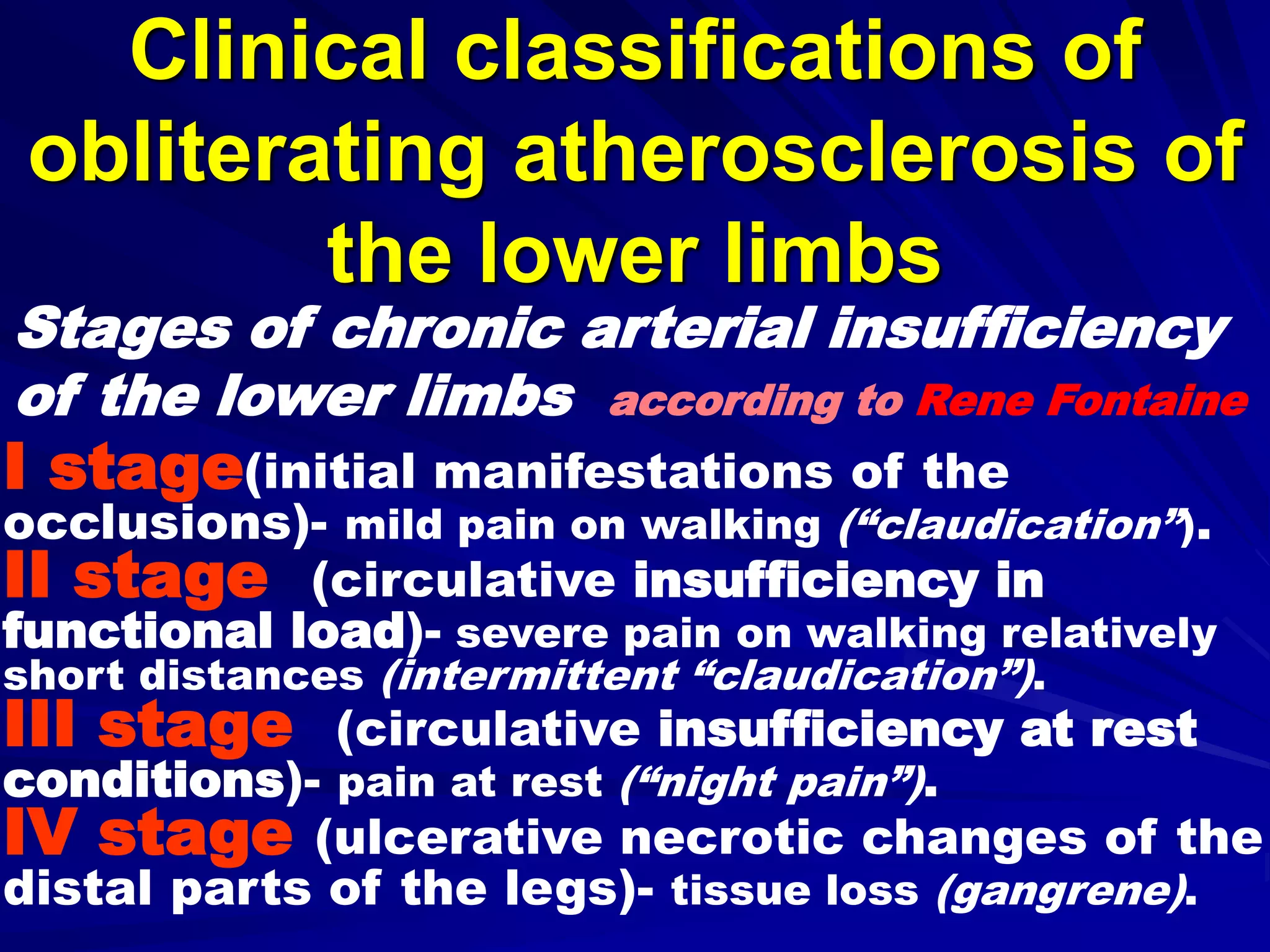 Obliterative diseases of the lower limbs (lecture vasilevsky v.p | PDF ...