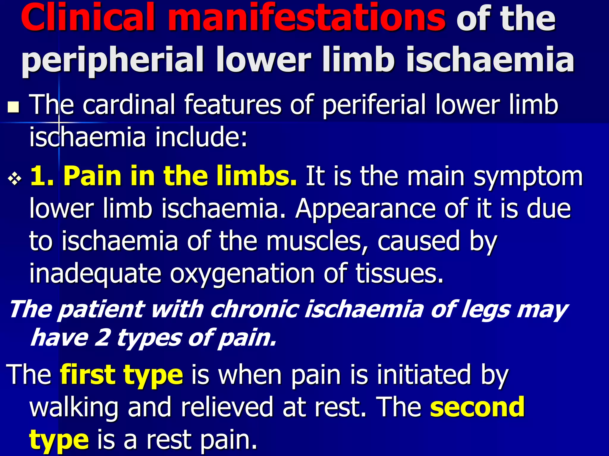 Obliterative diseases of the lower limbs (lecture vasilevsky v.p | PDF ...