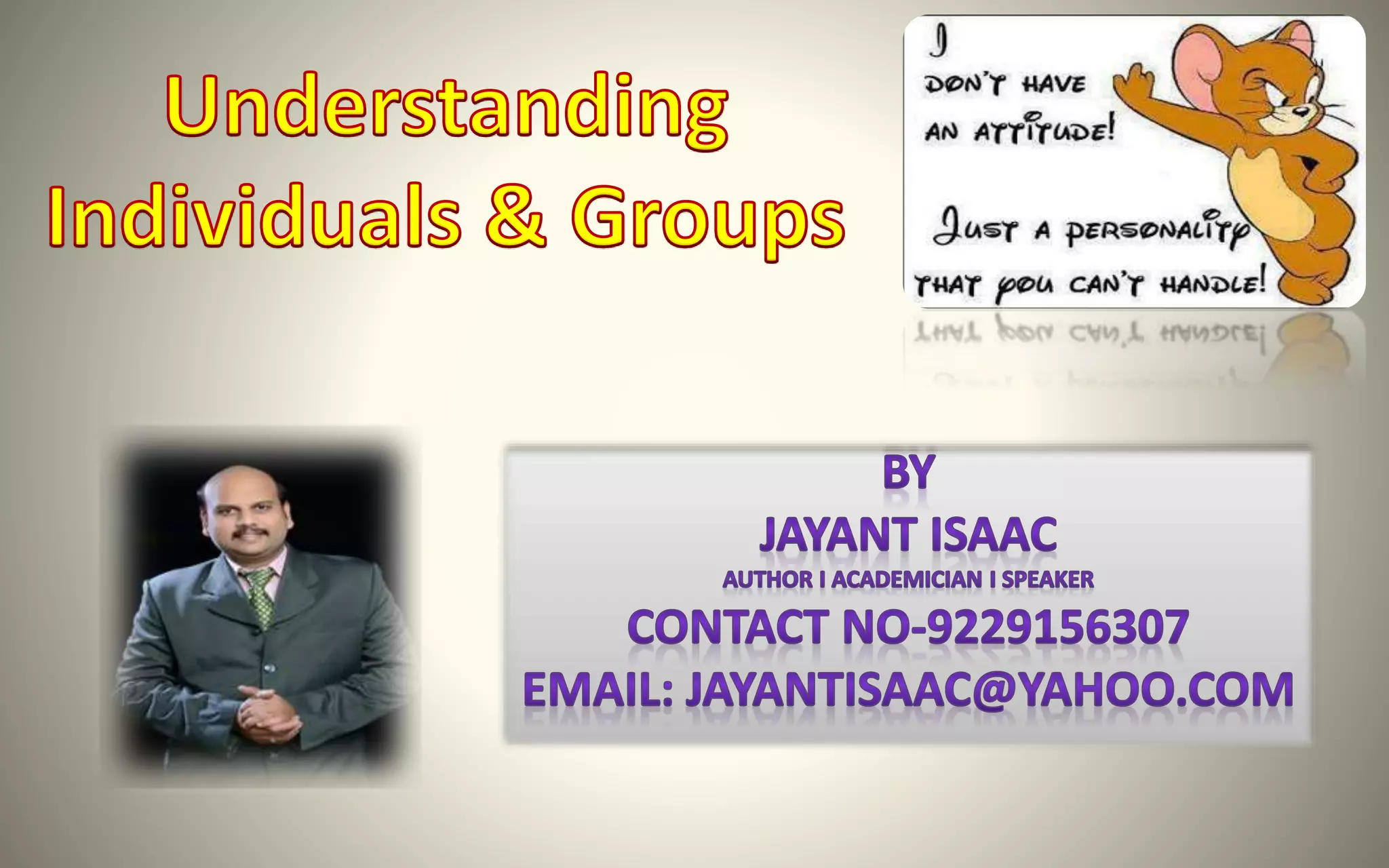 Understanding Individuals and Groups | PPT