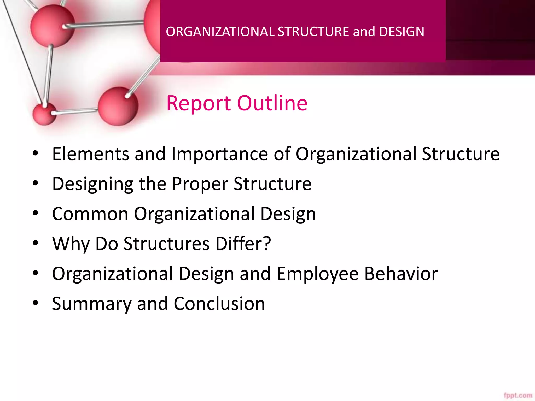 Organizational Structure and Design | PPTX