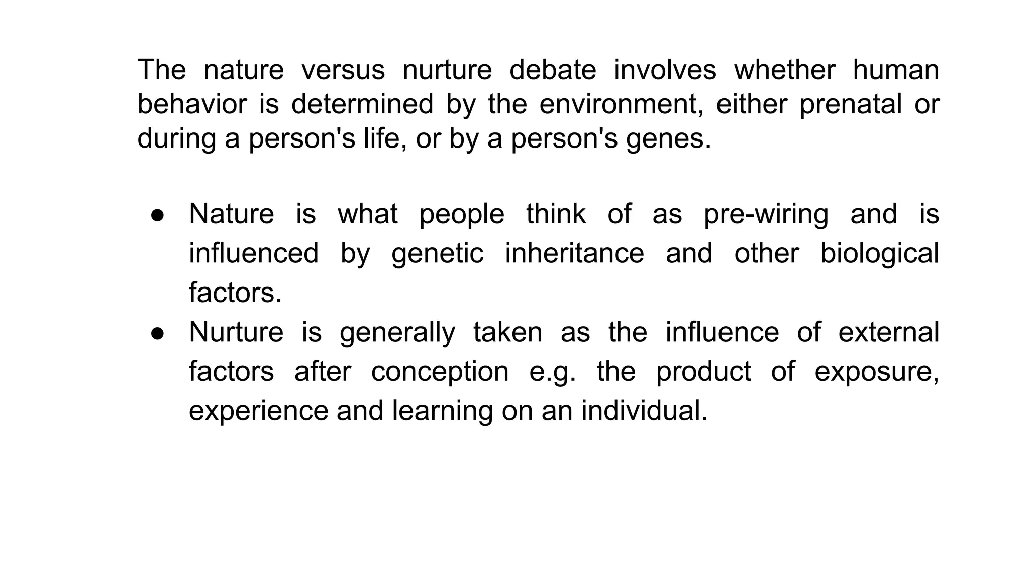 Nature vs Nature | PPTX | Genetics | Science