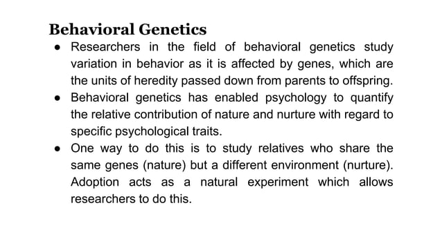 Nature vs Nature | PPTX | Genetics | Science