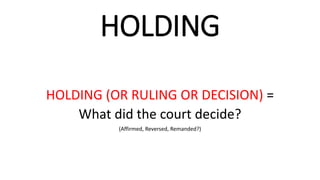 How to Brief a Legal Case | PPTX