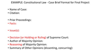 How to Brief a Legal Case | PPTX