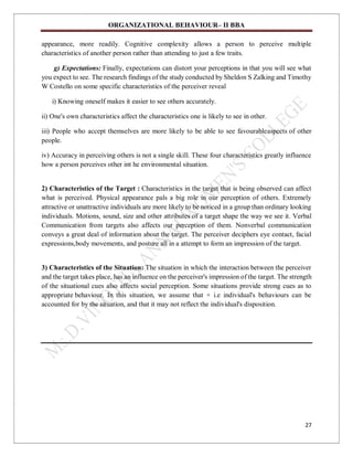 organisational Behaviour notes of BBA guys | PDF