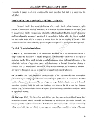 organisational Behaviour notes of BBA guys | PDF