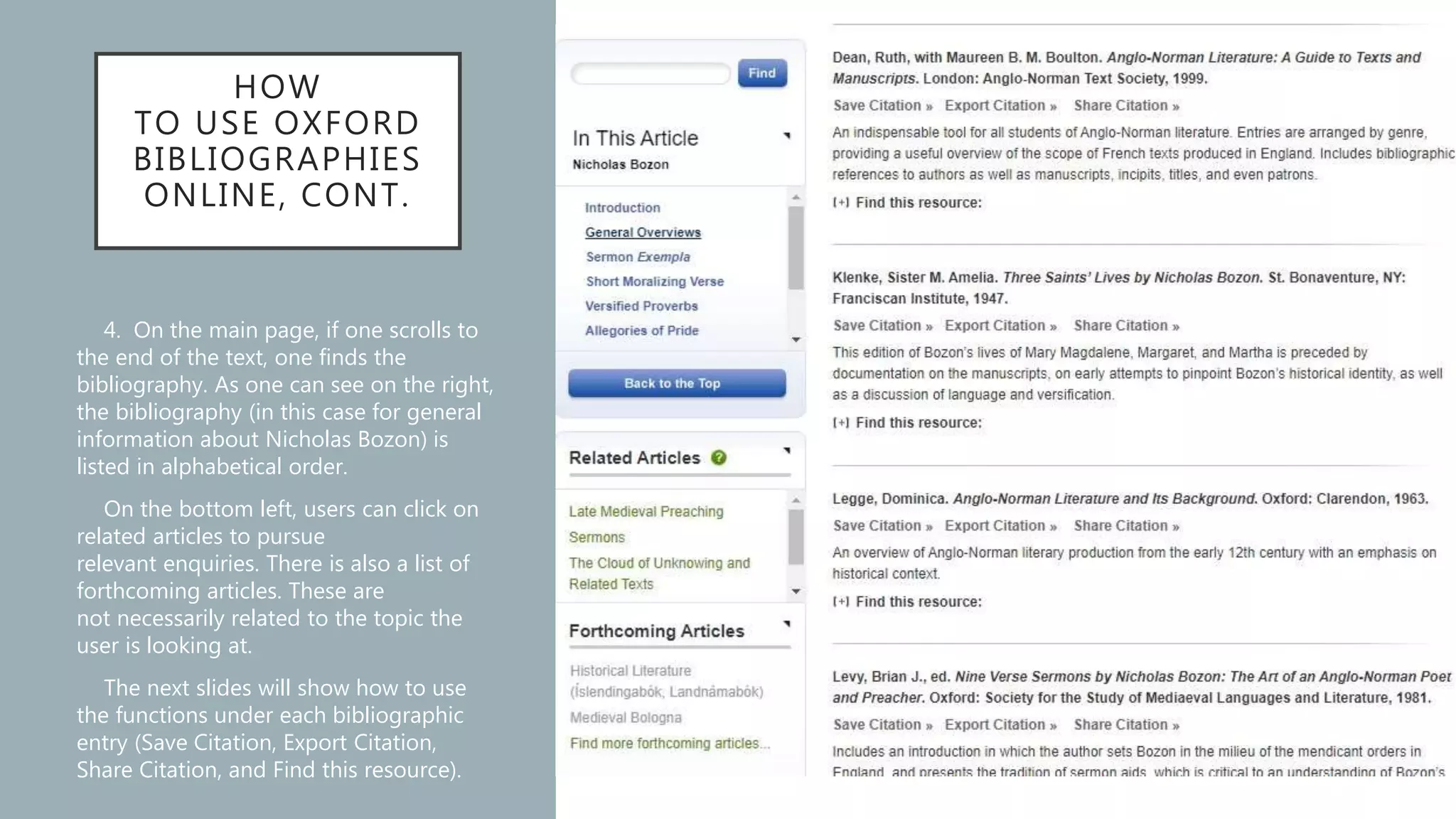 Oxford Bibliographies Online Instructional Presentation | PPTX
