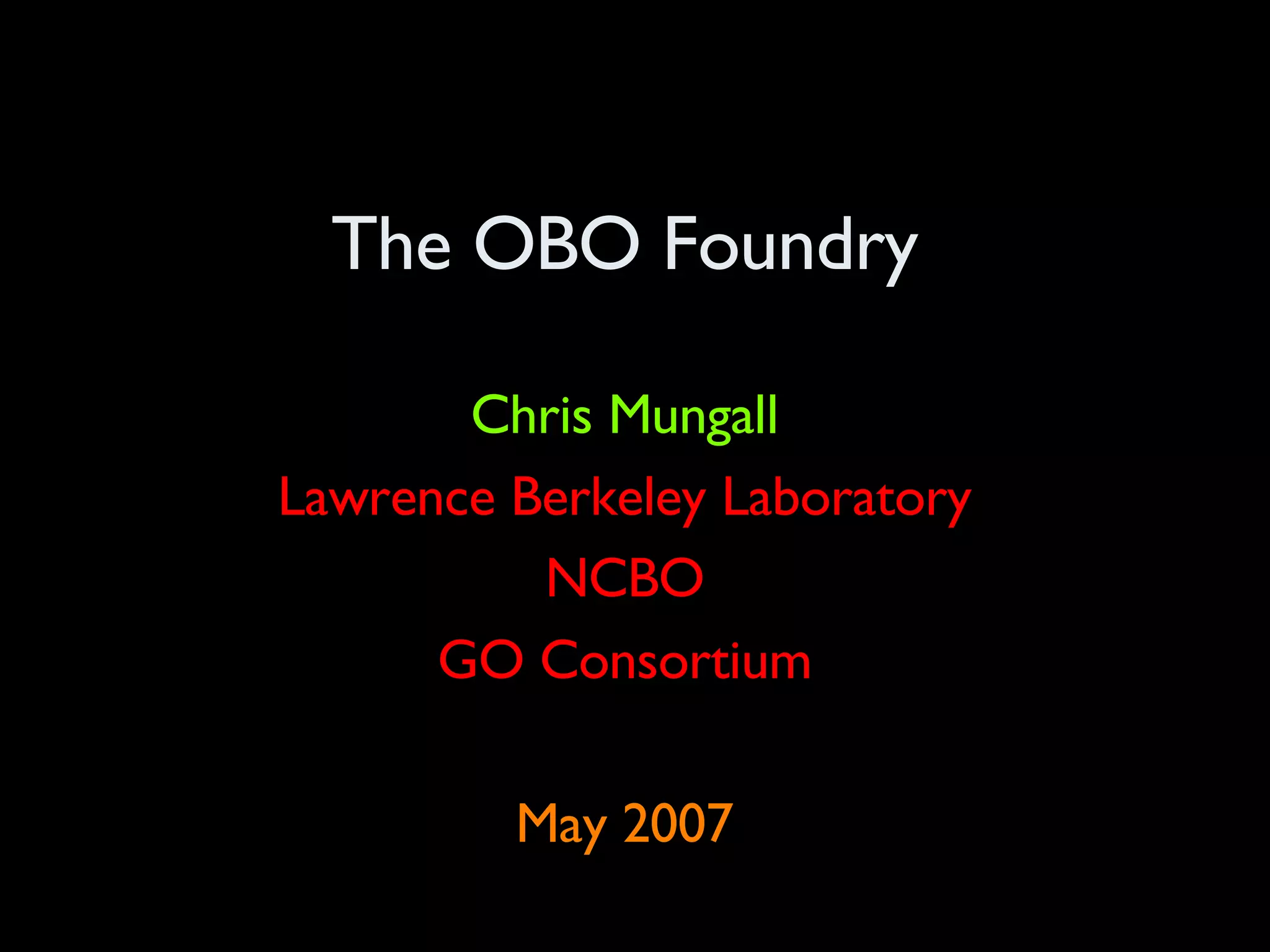 OBO Foundry | PPT