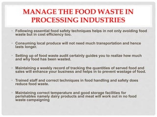 industrial food waste | PPTX