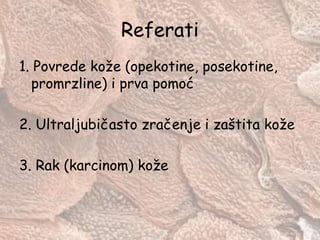 Oboljenja kože | PPTX