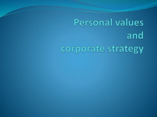 pesonal value | PPTX