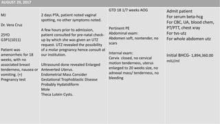 Obstetrics and Gynaecology physical examinations | PPTX