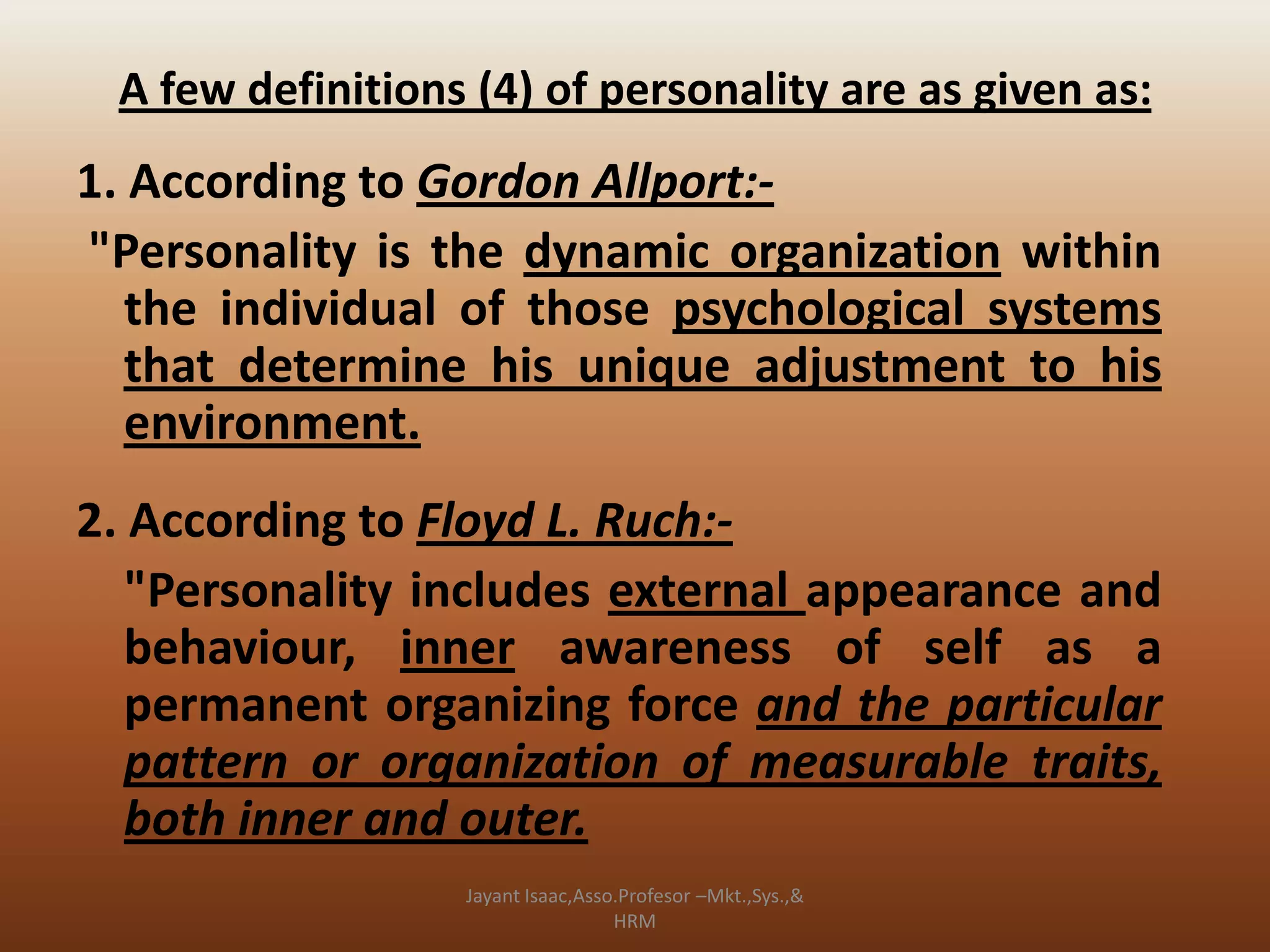 Personality and Attitudes | PPTX