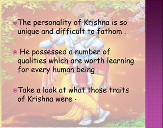 Lord Krishna Personality trait | PPT