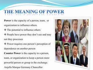 Power and Influence (OB) | PPTX