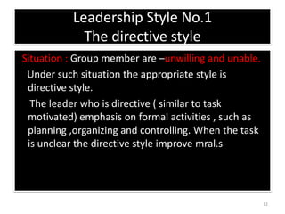 Leadership styles | PPTX