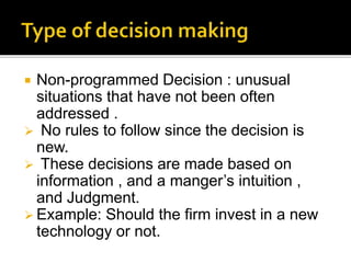 Decision Making In Management | PPTX