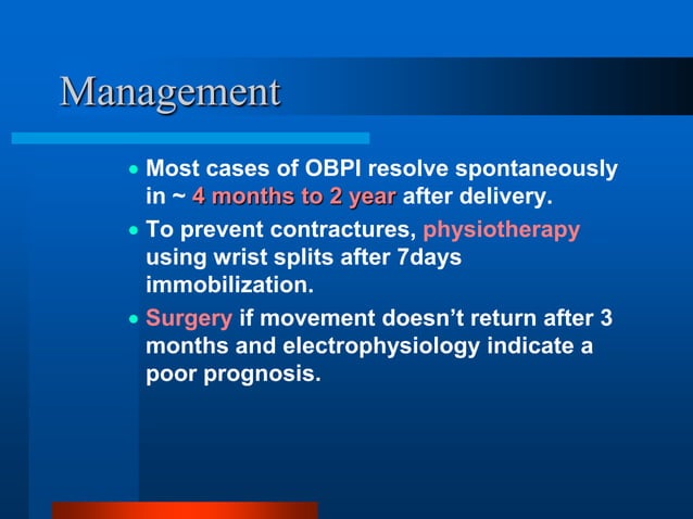 Obstetric Brachial Plexus Palsy | PPT | Pregnancy | Reproductive Health