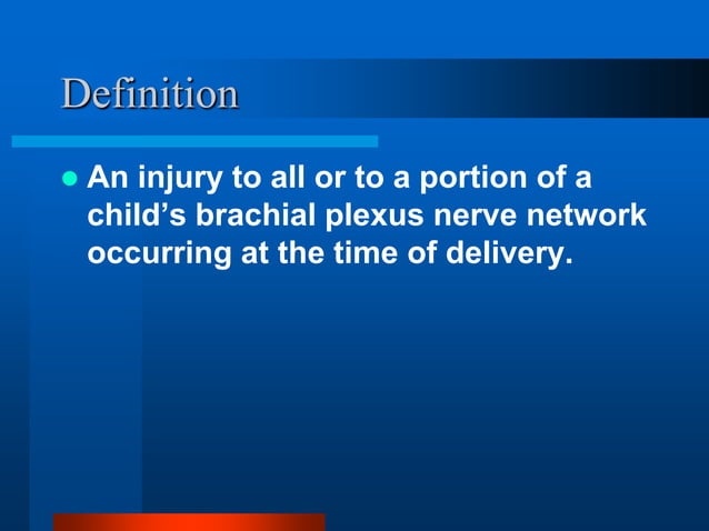 Obstetric Brachial Plexus Palsy | PPT | Pregnancy | Reproductive Health