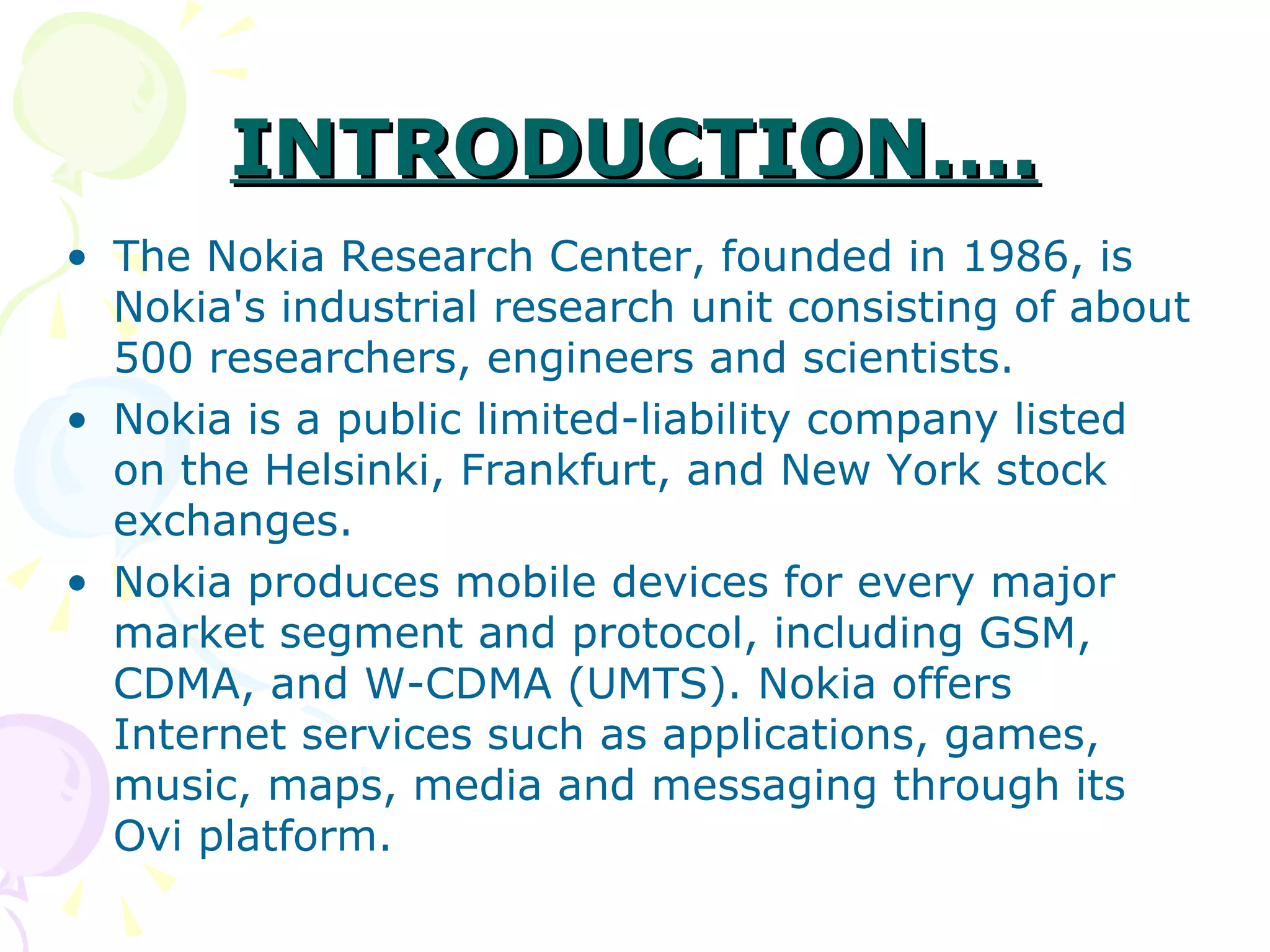 PRESENTATION ON NOKIA | PPT
